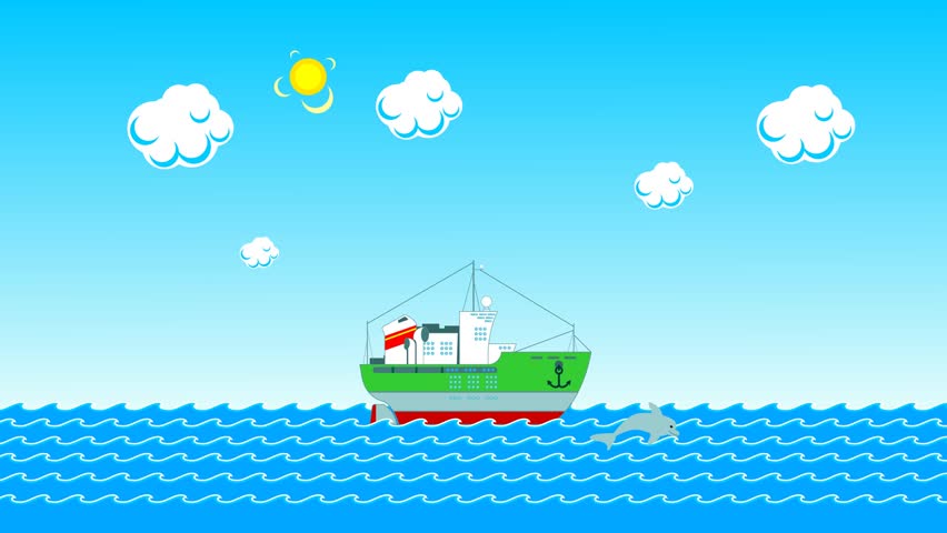 Sea Cruise. Animation On the Stock Footage Video (100% Royalty-free ...