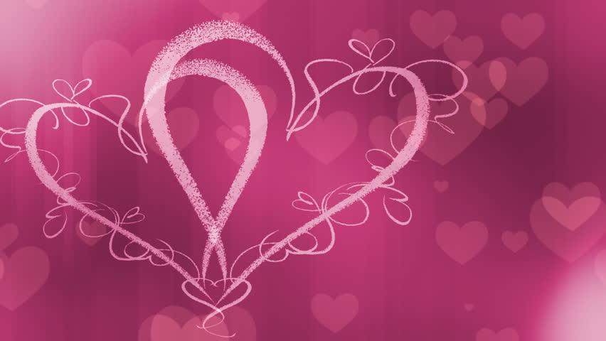 Pink Moving Hearts Stock Footage Video (100% Royalty-free) 1541104 ...