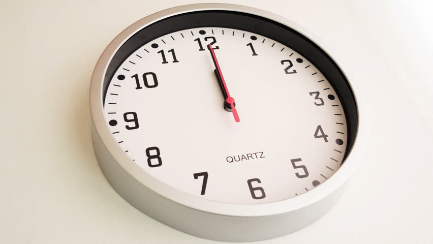 Timelapse "Time Flies". Time Runs Fast, 15 Minutes On The White Round ...