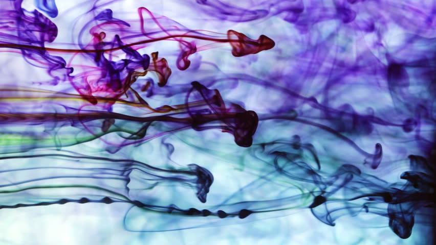 Stock Video Clip of Color Ink flowing in water on white | Shutterstock