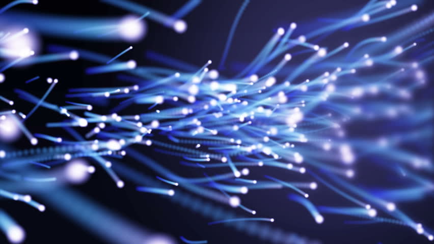 Optical Fibers Animation Of Distribution Of The Light Signal From A ...