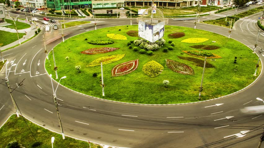 Stock video of traffic roundabout time lapse | 16249804 | Shutterstock