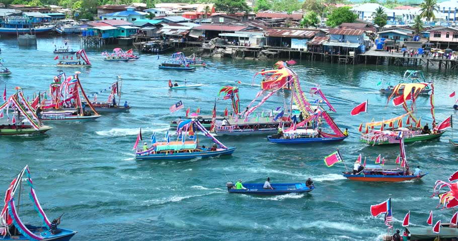 Semporna Sabah Malaysia - Apr 23, 2016 : Traditional Bajau's Boat ...