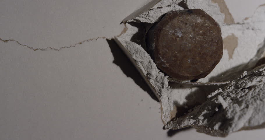 Smashing Through Drywall In Slow Motion - Iron Fist Punch Stock Footage ...