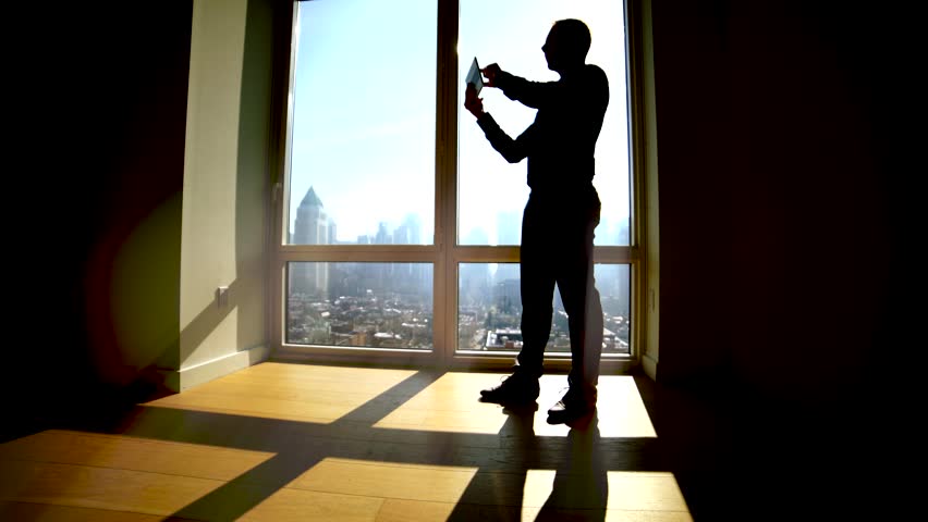 Silhouette Shadow of One Person Stock Footage Video (100% Royalty-free ...