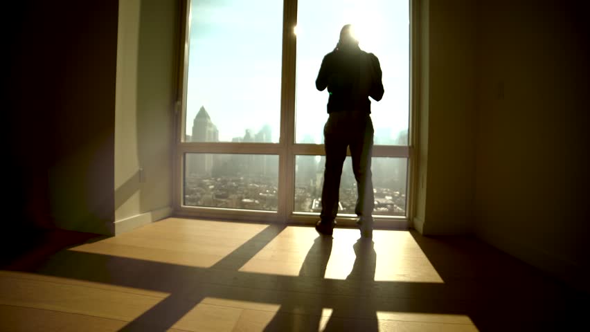 Silhouette Shadow of One Person Stock Footage Video (100% Royalty-free ...