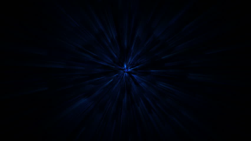 Stock Video Clip of Animated blue light rays fluctuations loop ...
