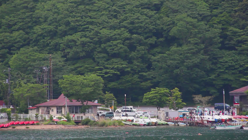 Kyoto - May 2014: Tourists Walking Togetsukyo Bridge Oi River Moon ...