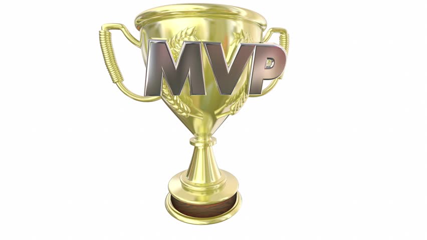 MVP Most Valuable Player Prize Award Trophy Animation Stock Footage ...