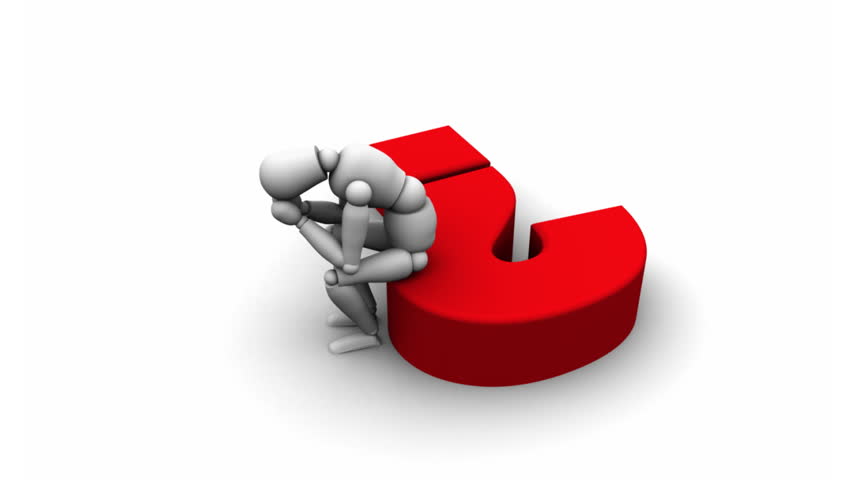 Person Sitting On Question Mark Stock Footage Video (100% Royalty-free ...