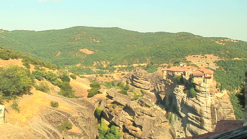 Cliff Top Christian Monastery: North Stock Footage Video (100% Royalty ...