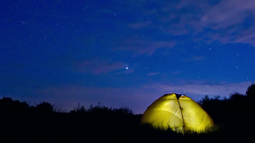 Stars and sky above the tent at night image - Free stock photo - Public ...
