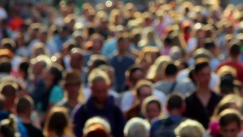 Street Filled With A Very Busy Anonymous Crowd Stock Footage Video ...