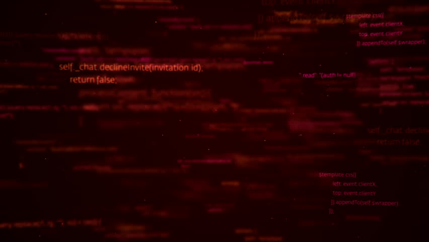 Animation Of Programming On Abstract Digital Screen. Variety Code ...