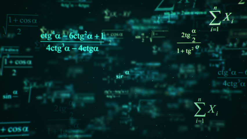 Animation Of Typing Mathematics And Physics Formulas In Abstract Digital Space. Animation Of ...