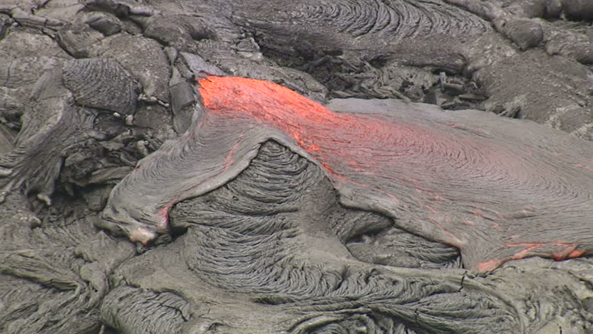 Lava Flowing On Slope of Stock Footage Video (100% Royalty-free ...