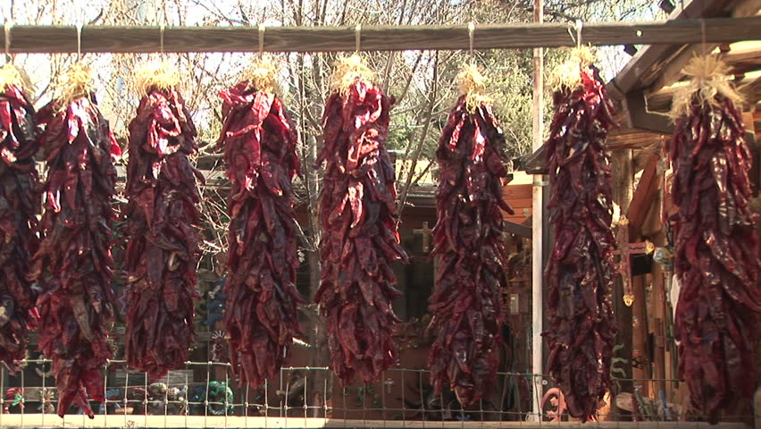 Hanging Bunches of Dried Chili Stock Footage Video (100% Royalty-free ...