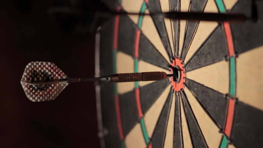 Darts Bullseye - Slow Motion Stock Footage Video (100% Royalty-free ...