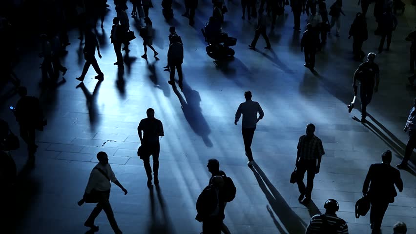 NEW YORK - MAY: 2016, Pedestrians Walking On Crowded City Street ...