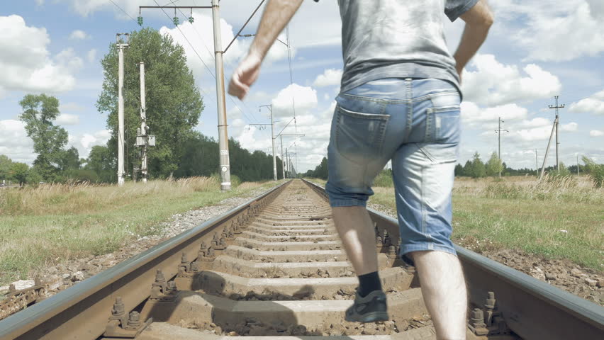 Depressed Boy On The Railway Episode 2 Stock Footage Video 5180108 ...