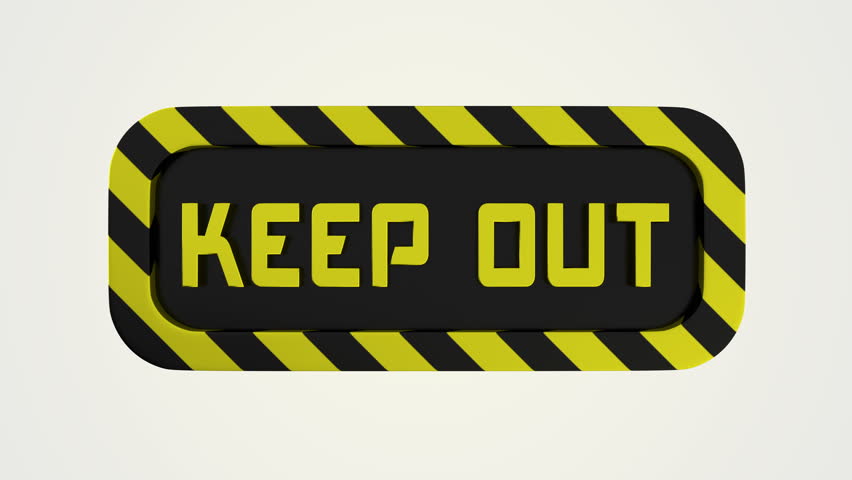 Rotating Keep Out Sign. Loop Stock Footage Video (100% Royalty-free ...