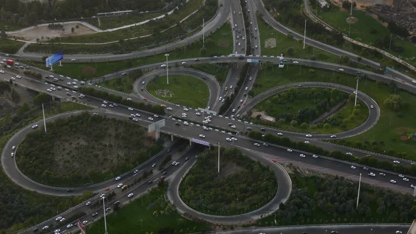 Aerial Drone Shot of Cars Stock Footage Video (100% Royalty-free ...