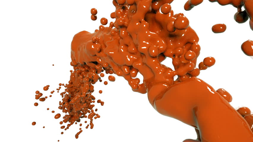 Orange Fluid Flow in Motion. Stock Footage Video (100% Royalty-free ...
