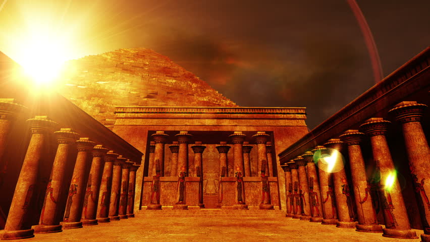 Egyptian Shrine with Pyramid in Stock Footage Video (100% Royalty-free ...