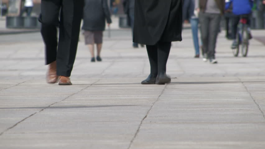 People Walking , Feet And Legs Of Big City Street Stock Footage Video ...
