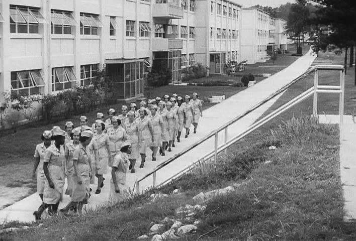Stock video of women's army corps servicewomen march while | 19827004 ...