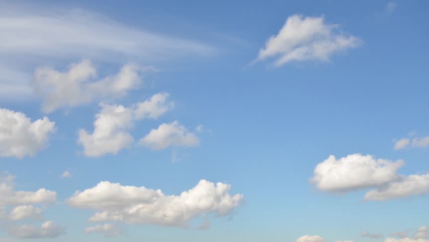 Clouds Flying in Clear Weather Stock Footage Video (100% Royalty-free ...
