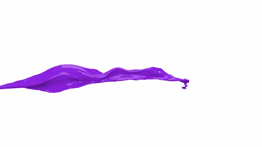 Red Paint Splashes Collide In Slow Motion Isolated On White (FULL HD ...