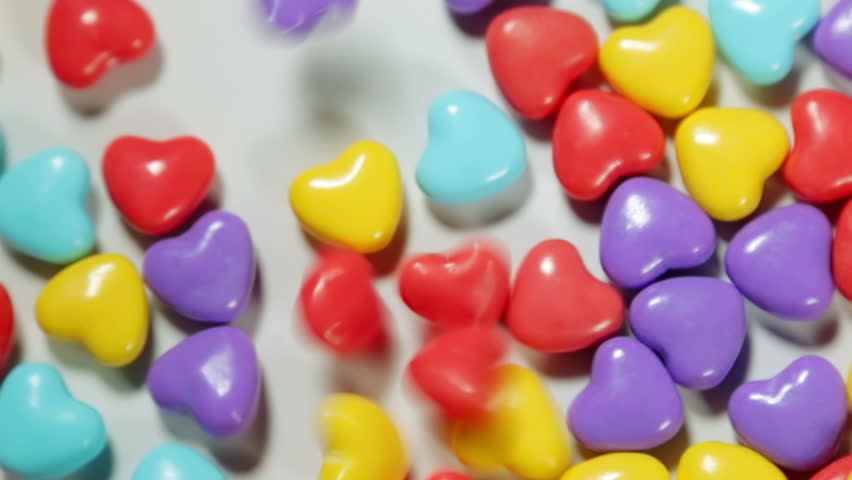 Colored Candy in Heart Shape Stock Footage Video (100% Royalty-free ...