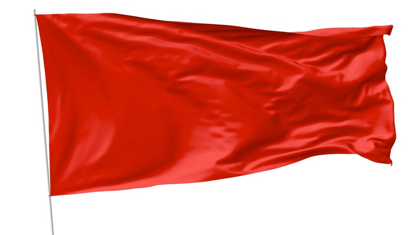 Blank Plain Red Flag with Stock Footage Video (100% Royalty-free ...