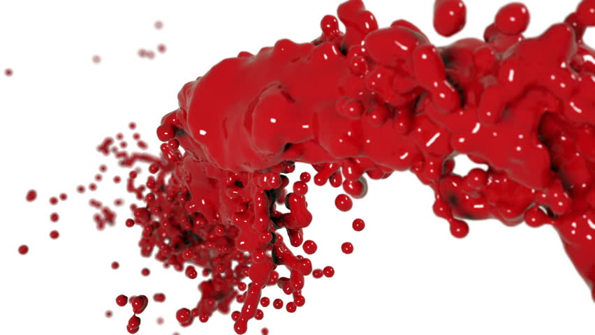 Red Fluid Splash in Slow Stock Footage Video (100% Royalty-free ...