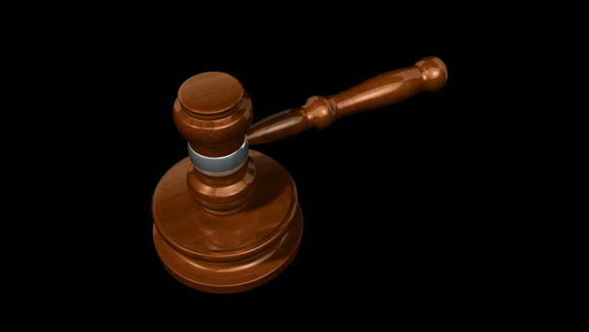 Computer-generated Animated Loop Depicting A Gavel (concept: Justice Or ...