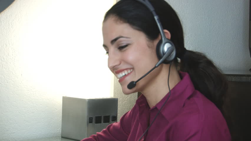 Happy Customer Service Worker Helping Stock Footage Video (100% Royalty ...