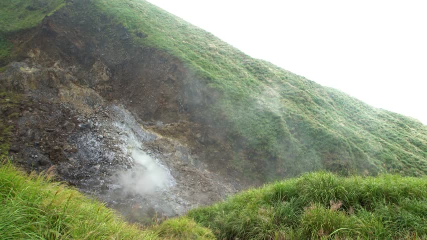 4K, Mountains And Valleys Of Hot Geothermal Spring In Yang Ming Shan ...