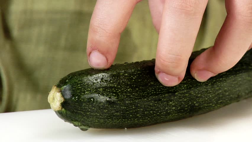 Slicing a Courgette Stock Footage Video (100% Royalty-free) 2092544 ...