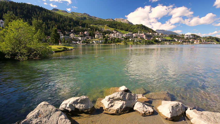 ST. MORITZ, SWITZERLAND-CIRCA 2011-St. Moritz Switzerland Snow Covered ...
