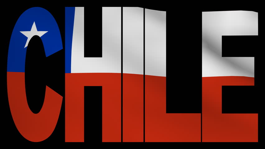 Stock video of chile text with fluttering flag animation | 2132114 ...