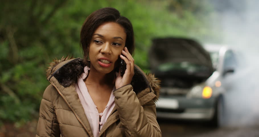 Stock video of 4k, stranded young african american woman | 21523624 ...