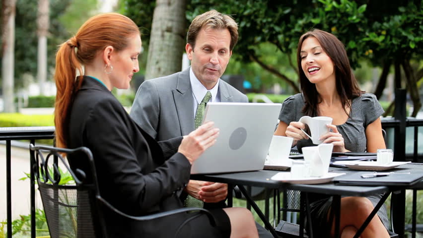 Stock video of business people working informally | 2153174 | Shutterstock