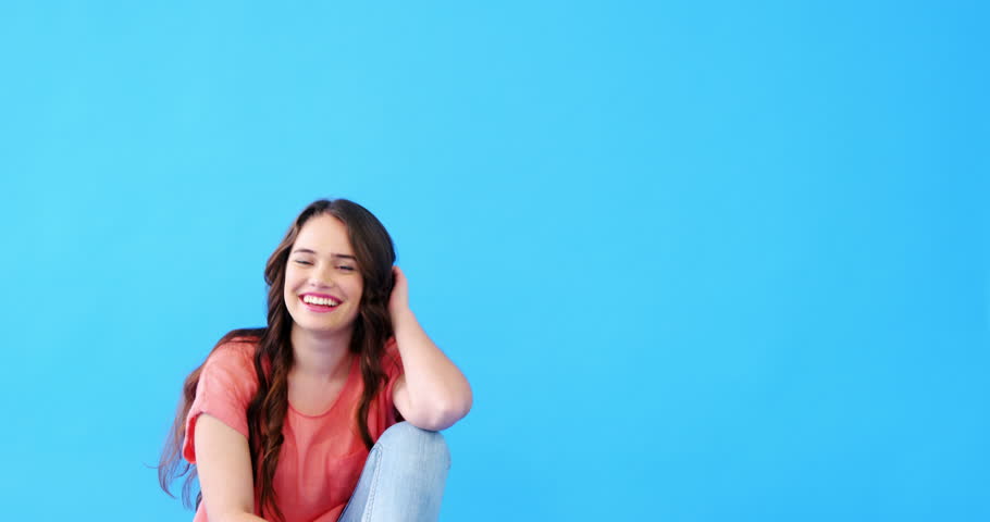 Stock video of portrait of beautiful woman with her | 21724654 ...