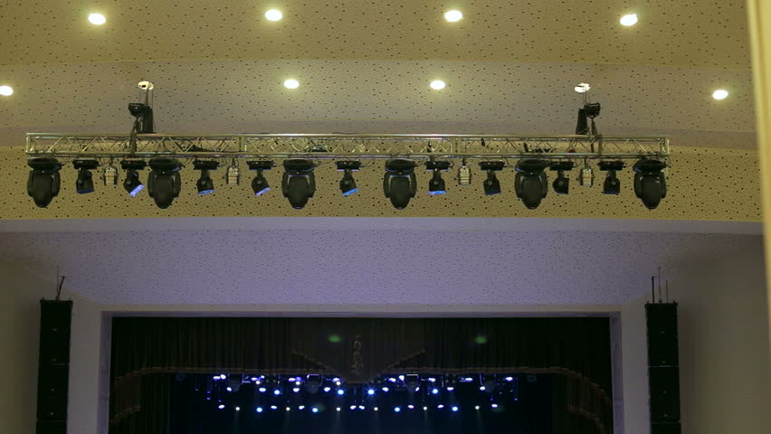 Many Spotlights That Illuminate the Stock Footage Video (100% Royalty ...