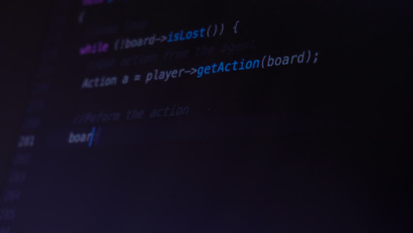 Programming Code On A Hackers Computer Screen. Stock Footage Video ...