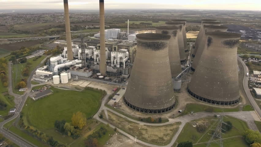 Nuclear Power Plant Pylons and Stock Footage Video (100% Royalty-free ...