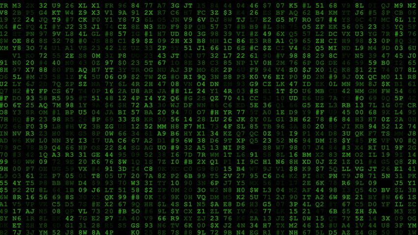 Analysis of green letters background and… - Royalty Free Video