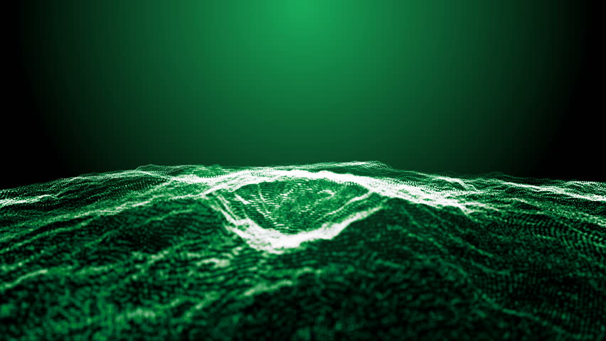 4k Green Intro Wave Background Stock Footage Video (100% Royalty-free ...