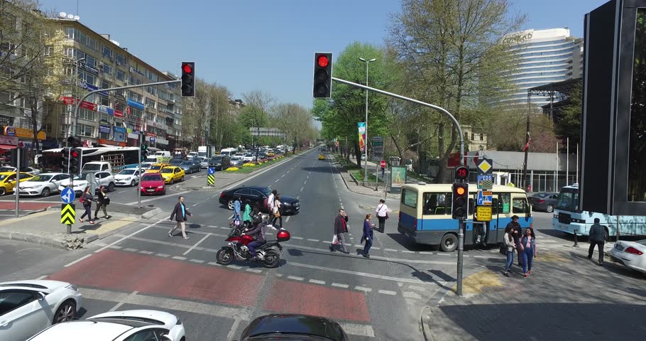 TASHKENT, UZBEKISTAN - 31 MAY 2013: Timelapse Video Of An Intersection ...
